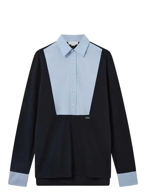Stella McCartney Hybrid Polo Tailored Rugby Shirt - Navy