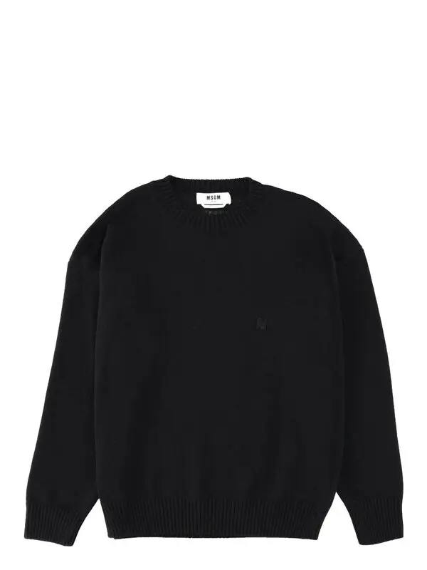 MSGM Merino Wool-cashmere Blend Sweater - Black