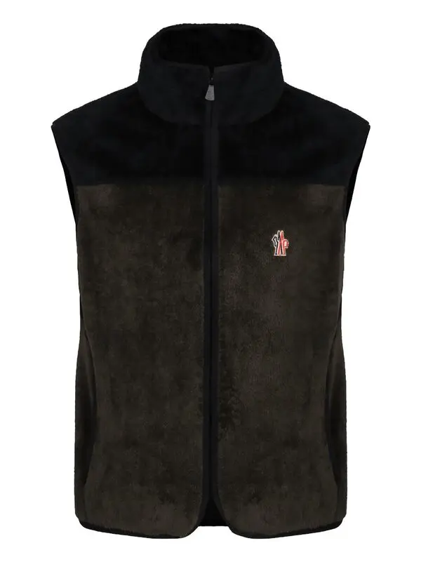 Moncler Padded Fleece Gilet - Green