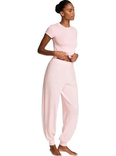 Victoria's Secret Luxe Knit Jogger Pants - Pink