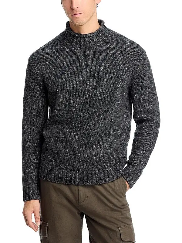 Madewell Donegal Rollneck Sweater - Soot