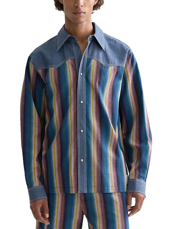 Scotch & Soda Western Long Sleeve Snap Front Shirt - El Cosmico