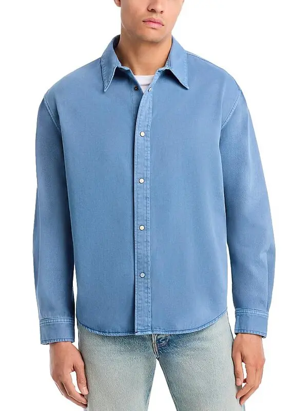 FRAME Classic Cotton Button Down Shirt - Slate Blue