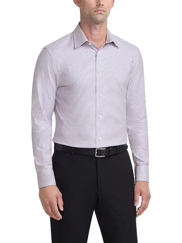 Bloomingdale'S Slim Fit Stretch Dress Shirt Exclusive - Berry