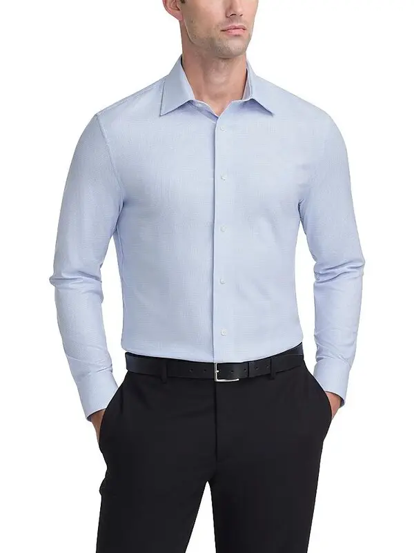 Bloomingdale'S Slim Fit Stretch Dress Shirt Exclusive - Blue