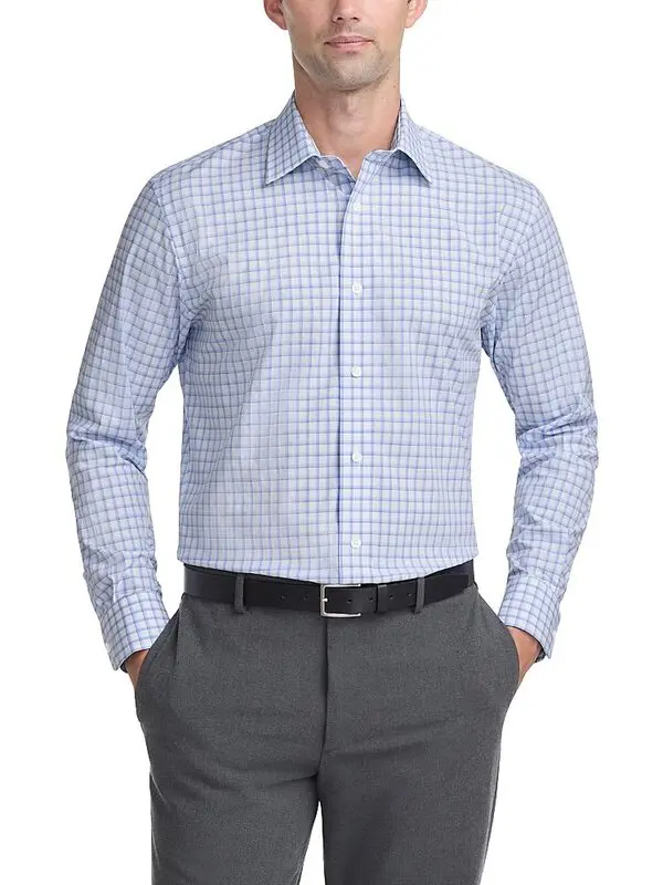 Bloomingdale'S Regular Fit Stretch Dress Shirt Exclusive - Blue