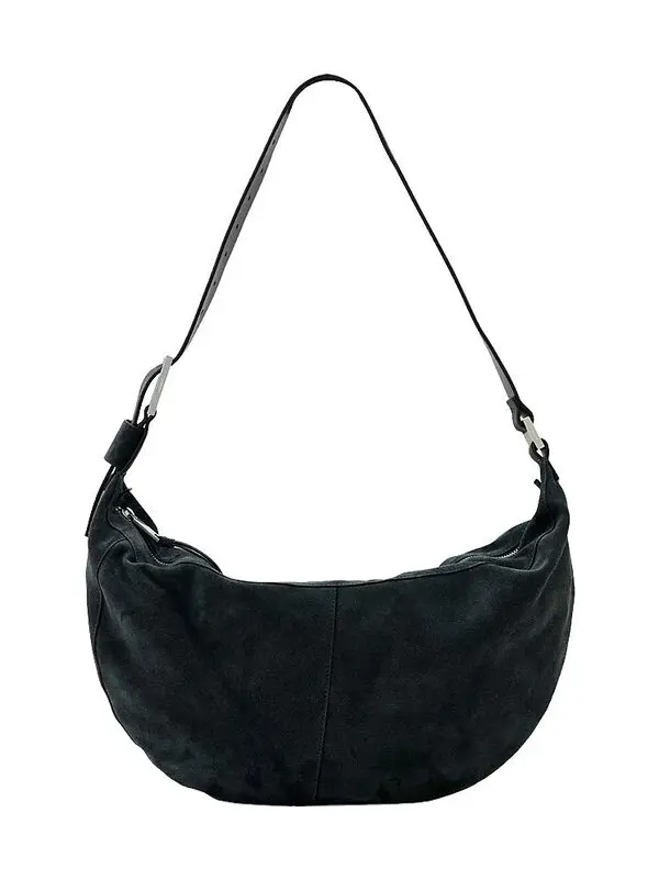 ALLSAINTS Luna Suede Shoulder Bag - Ink Blue