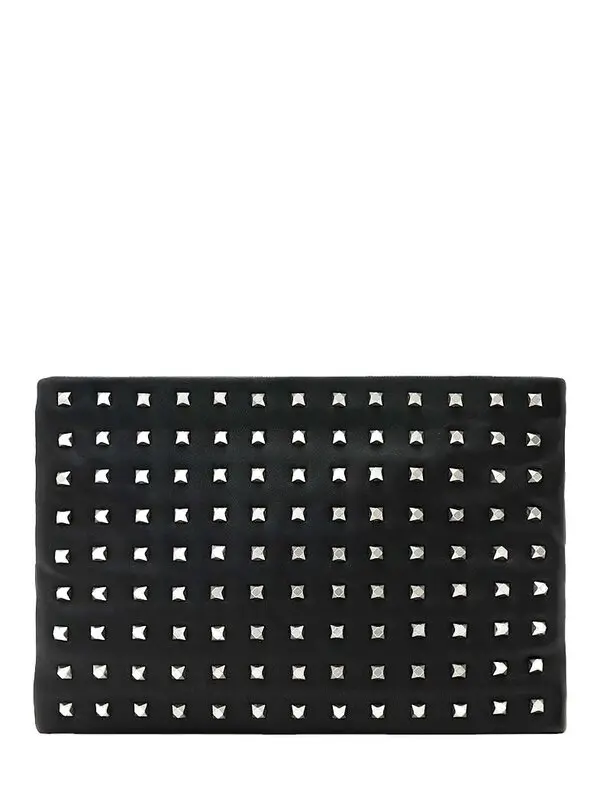 ALLSAINTS Bettina Embellished Leather Clutch - Black