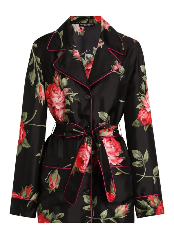 Dolce & Gabbana Rose Bouquet-print Twill Shirt - Multicolor