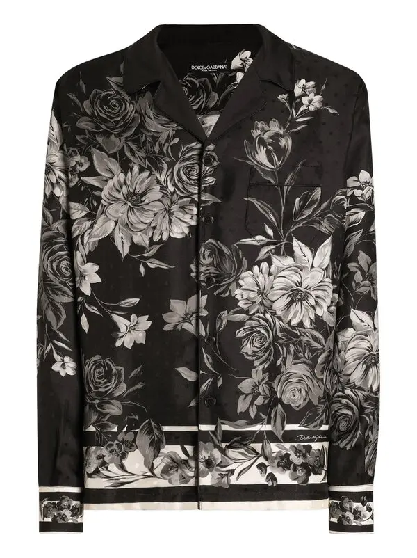 Dolce & Gabbana Flower Bouquet-print Jacquard Twill Shirt - Multicolor
