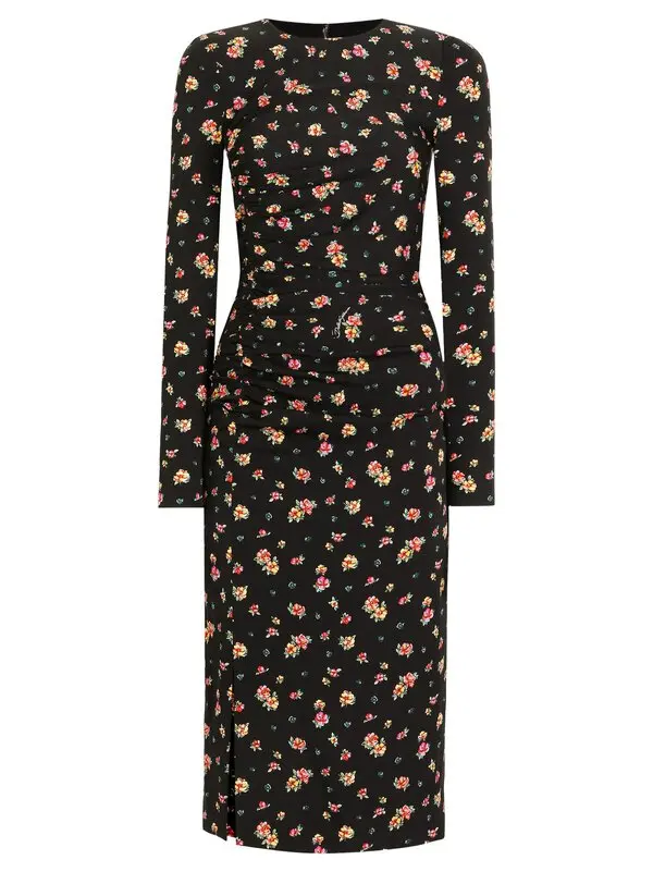 Dolce & Gabbana Floral-print Charmeuse Dress - Multicolor