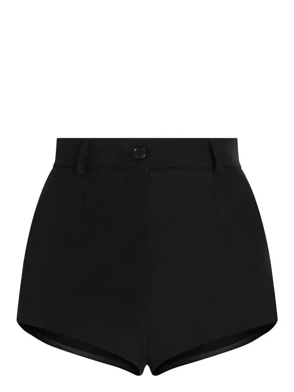 Dolce & Gabbana Wool Gabardine Shorts - Black