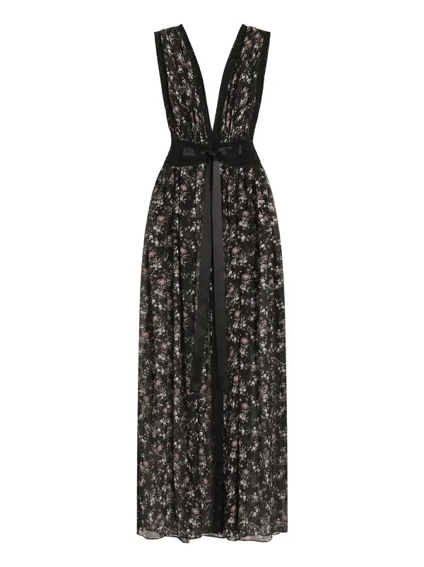 Dolce & Gabbana Floral-print Chiffon Dress - Multicolor
