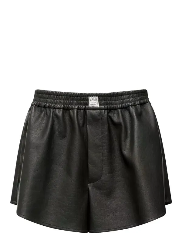 MAISON MARGIELA Faux-leather Shorts - Black