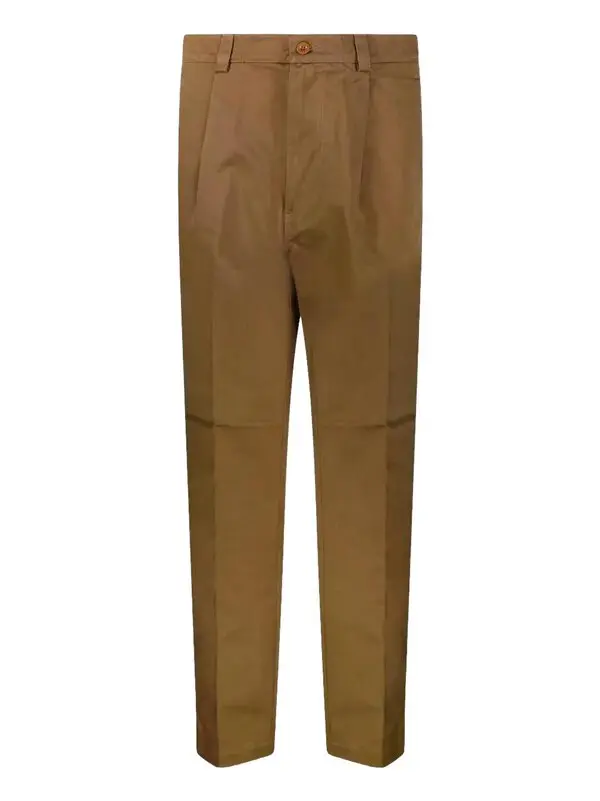 EAST HARBOUR SURPLUS Pleated Trousers - Brown
