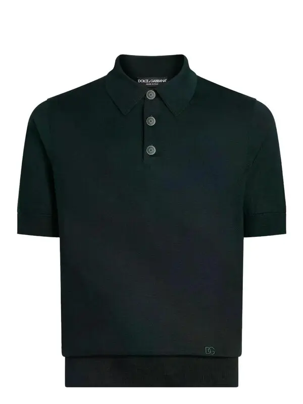 Dolce & Gabbana Buttoned Short-sleeve Polo Shirt - Green