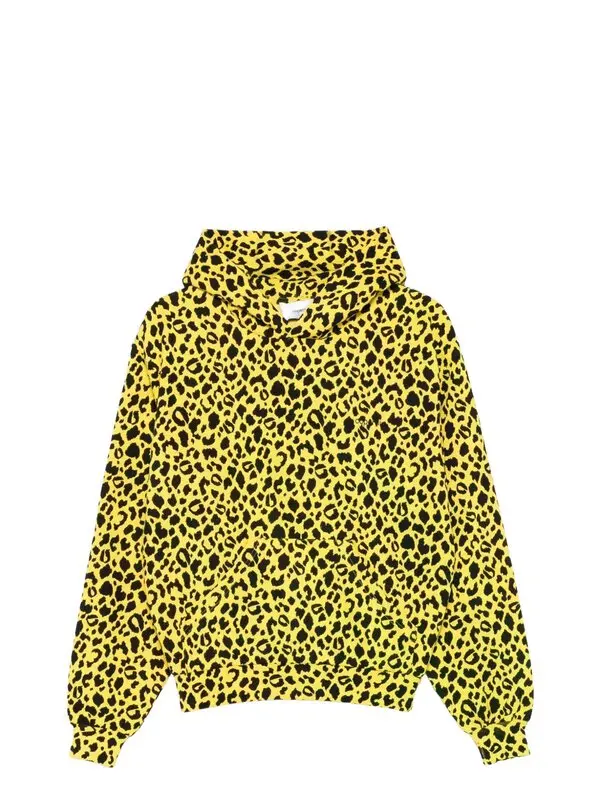 Coperni Leopard-print Hoodie - Yellow