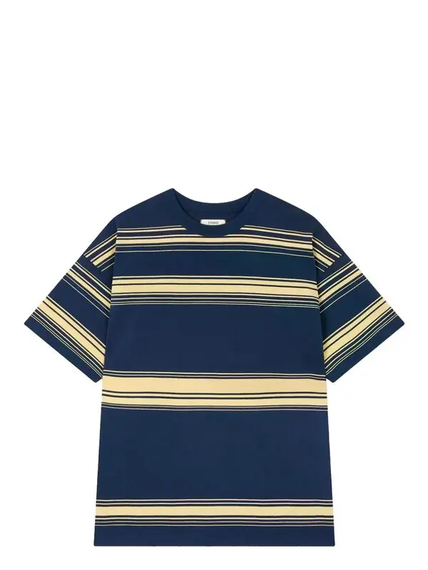 STUDIO TOMBOY Striped Cotton T-shirt - Blue