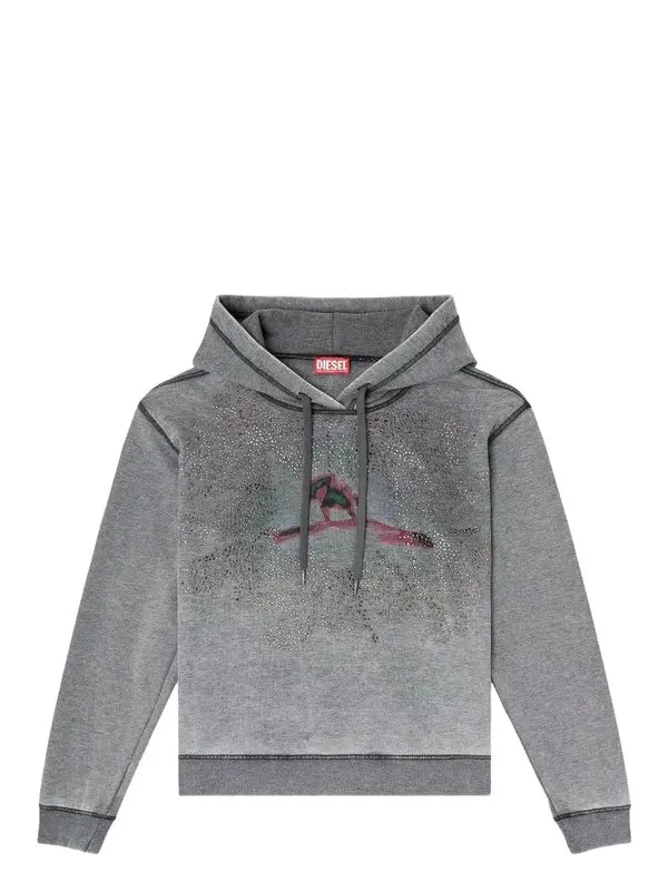 DIESEL® Graphic Hooded Sweater - Grey