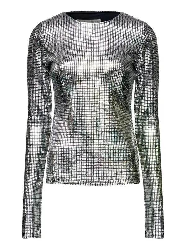 MAISON MARGIELA Metallic Long-sleeve T-shirt - Silver
