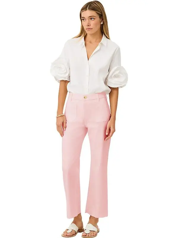 LILLY PULITZER 27' Harleen High Rise Crop Jeans - Pink Muse