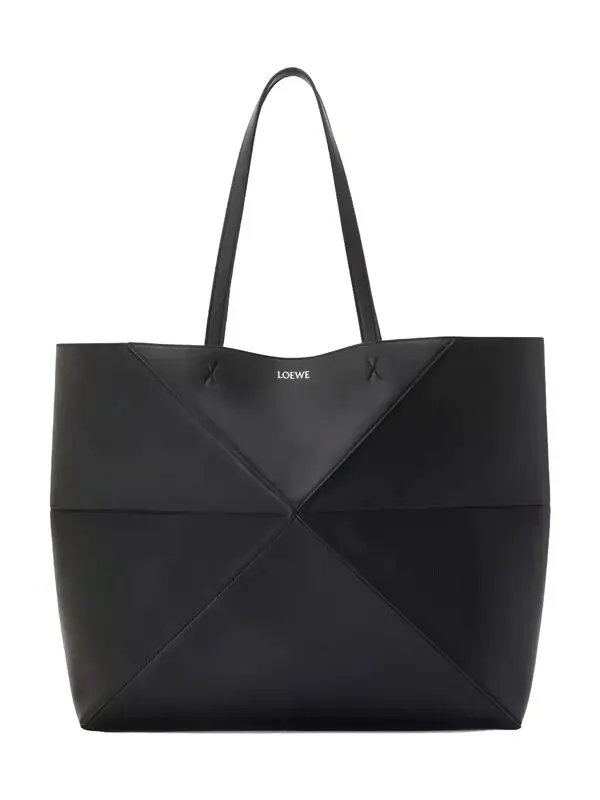 Loewe Puzzle Fold Horizontal Tote - Black