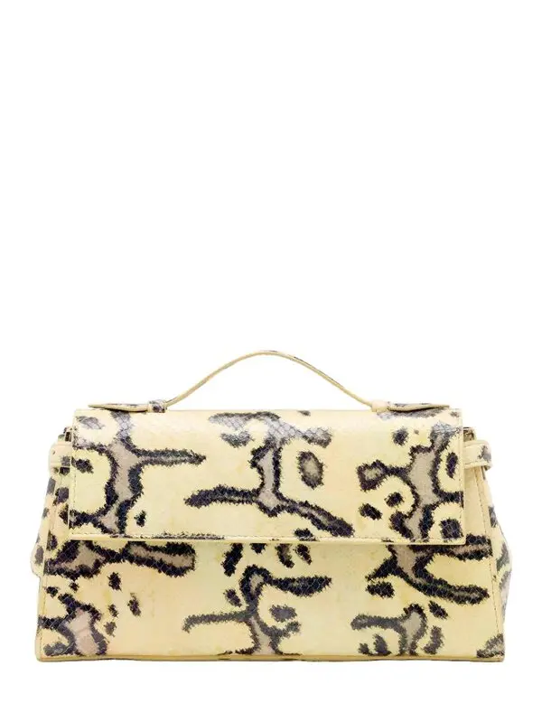 Proenza Schouler Python Print Clutch - Neutrals
