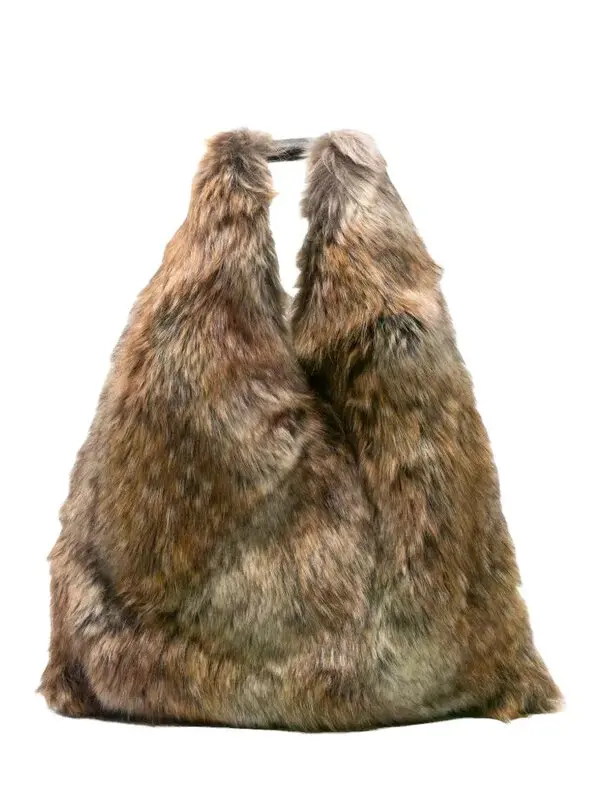 MAISON MARGIELA Japanese Faux Fur Tote Bag - Brown