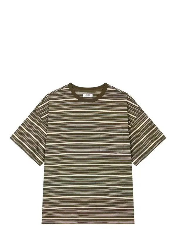 STUDIO TOMBOY Striped Short-sleeve T-shirt - Green