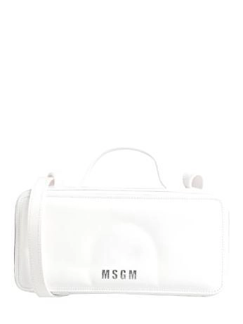 MSGM Calfskin Camera Bag - White
