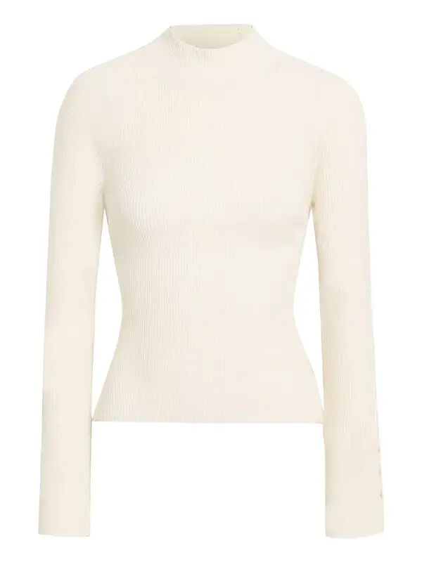 Derek Lam 10 Crosby Kassandra Mockneck Sweater - Ivory