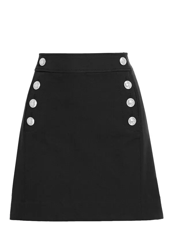 Derek Lam 10 Crosby Reyna Stretch-cotton Twill Mini Skirt - Black