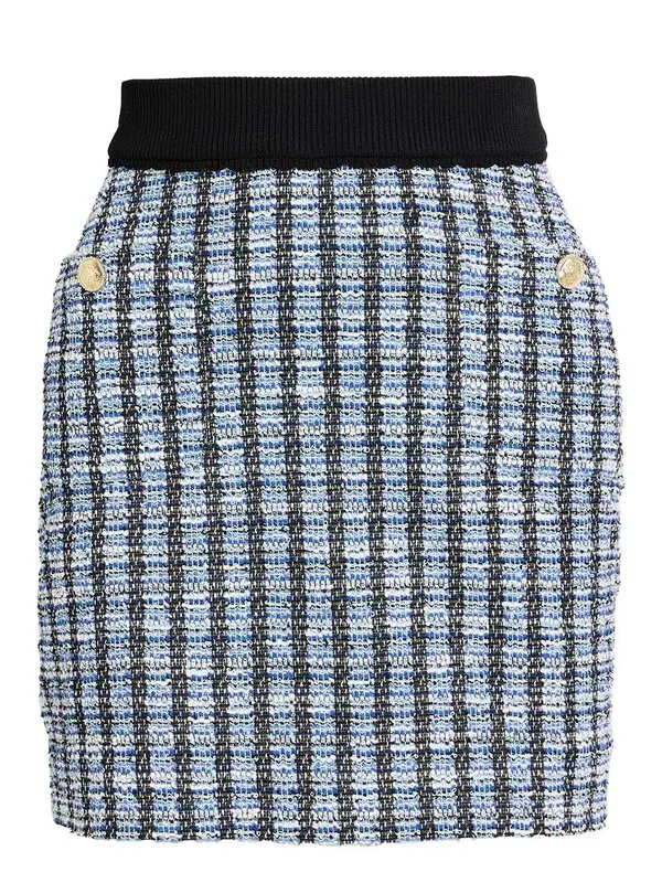Derek Lam 10 Crosby Alira Checked Jacquard-knit Mini Skirt - Blue