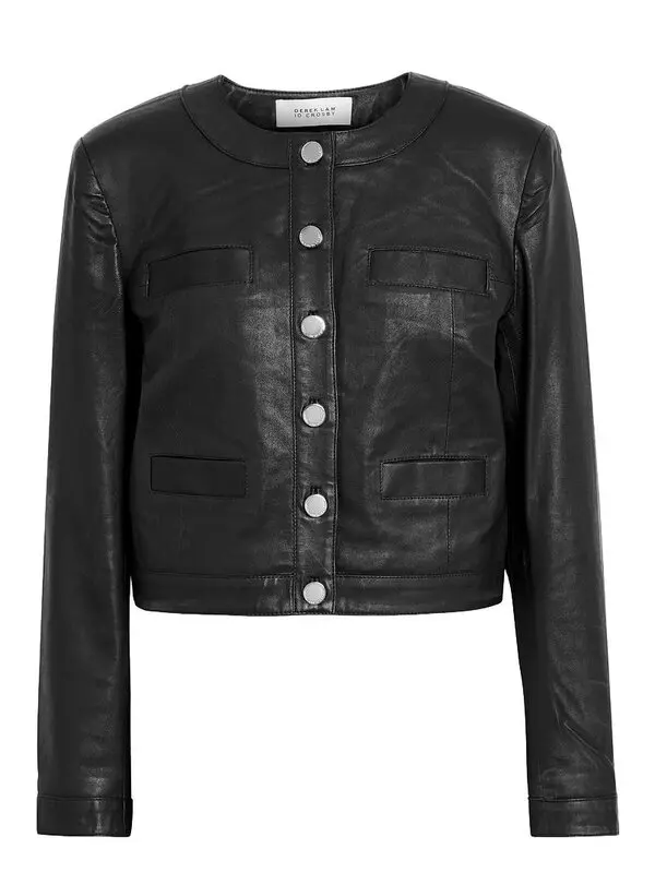 Derek Lam 10 Crosby Penny Leather Jacket - Black