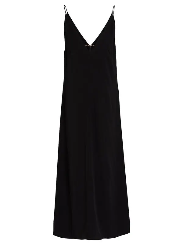 Zimmermann Chain-embellished Twill Midi Dress - Black