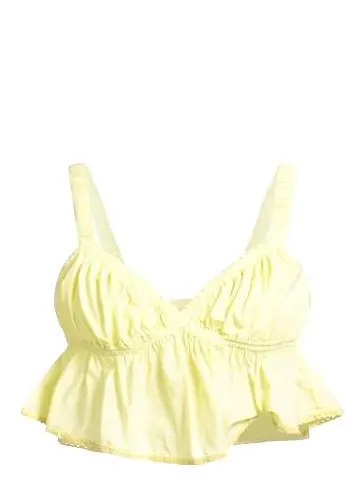 Pinko Cotton Denim Top - Yellow