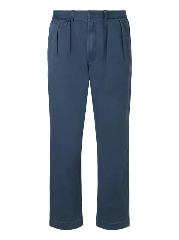 Polo Ralph Lauren Straight-leg Cotton-twill Trousers - Blue