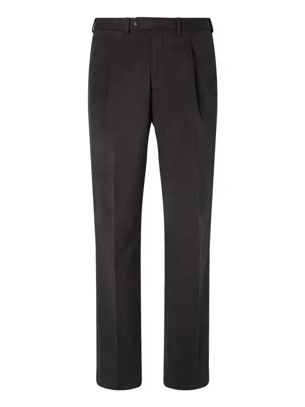 SAMAN AMEL Amo Straight-leg Suit Trousers - Brown