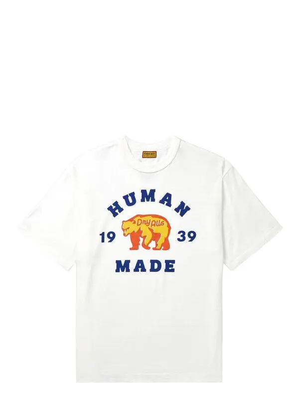 HUMAN MADE Printed Cotton-jersey T-shirt - White