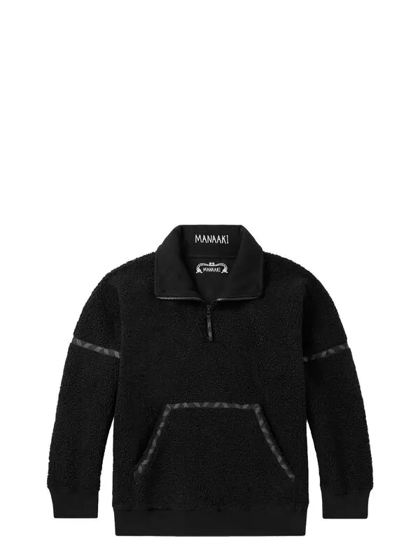 MANAAKI Ari Fleece Half-zip Sweatshirt - Black
