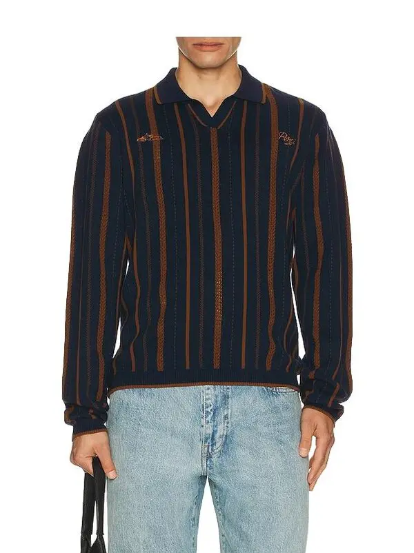 PERCIVAL Citation Knitted Football Shirt - Navy