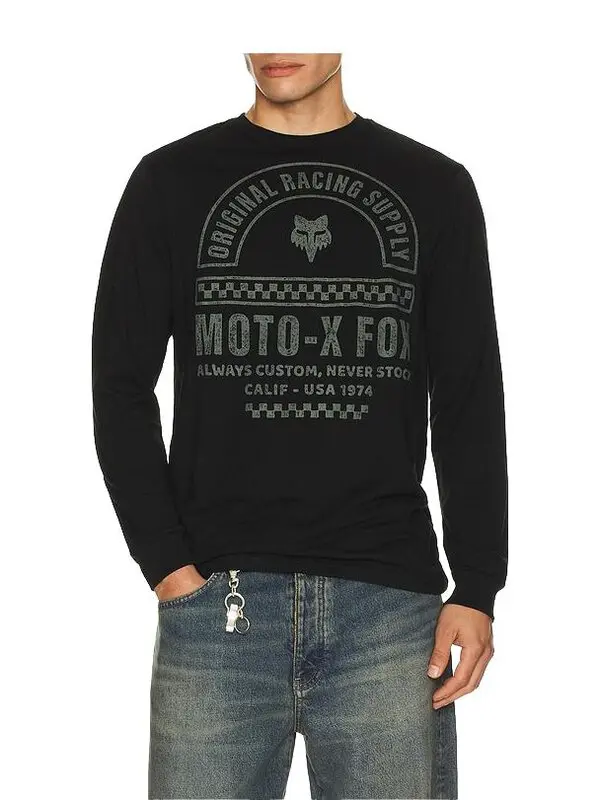 FOX RACING Finish Line Long Sleeve Tee - Black