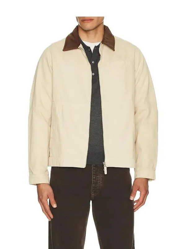 PERCIVAL Preface Contrast Collar Jacket - Ecru
