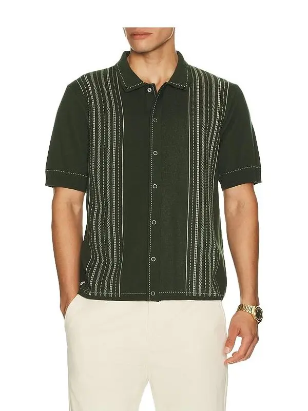 PERCIVAL Accolades Knitted Shirt In Green - Forest