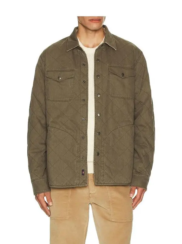 Faherty Brand Doug Good Feather Reversible Jacket - Prairie Olive