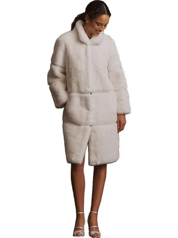 ELLIATT Reagan Long Coat Jacket - Ivory