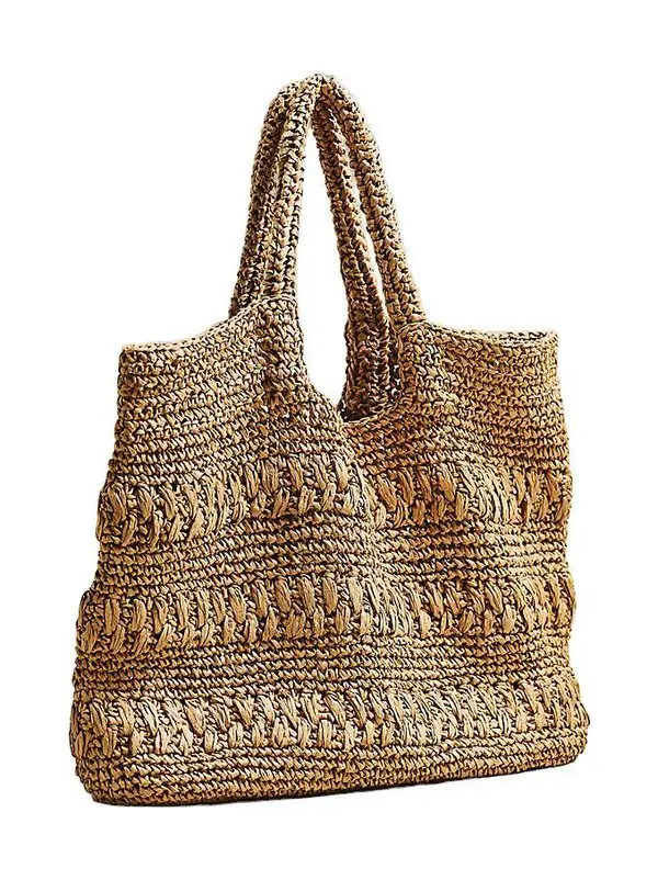 L*Space Changing Tides Raffia Bag - Natural