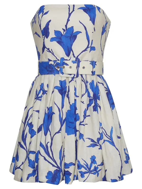 Cara Cara Swan Mini Dress - Athena Cobalt