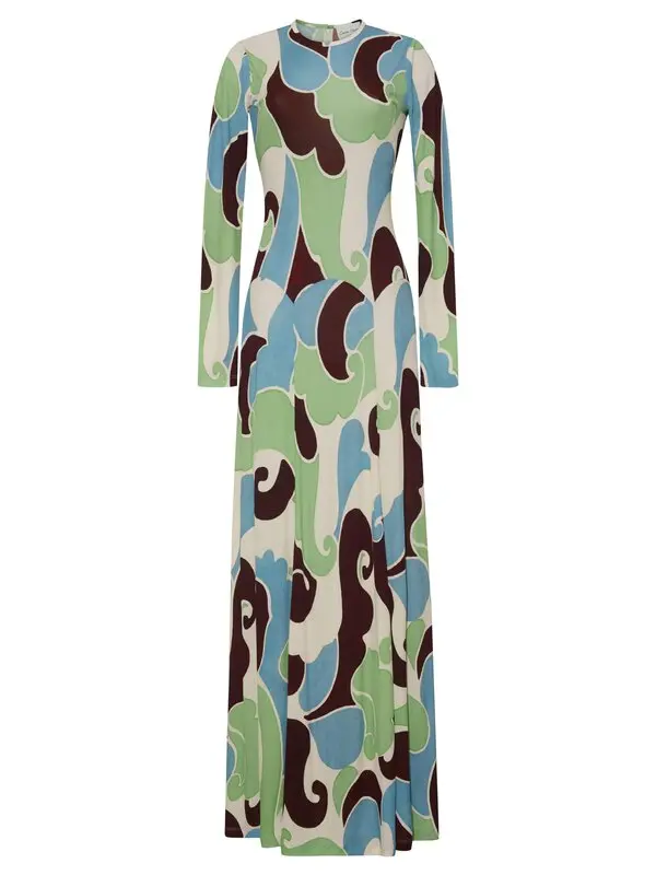 Cara Cara Aspen Maxi Dress - Petal Wave Mint