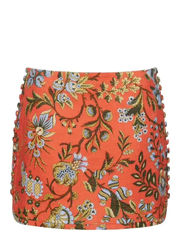 Cara Cara Roseland Mini Skirt - Clover Orange